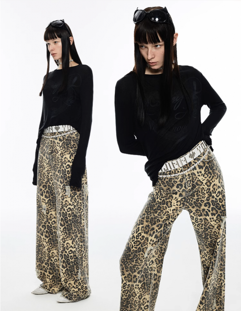 IN STOCK 🐯 Leopard Fade Colossus Jeans – S H E L O N G Z